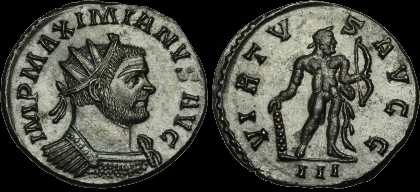 ROMAN IMPERIAL Maximianus Herculius, Antoninianus, Lugdunum circa 294 ...