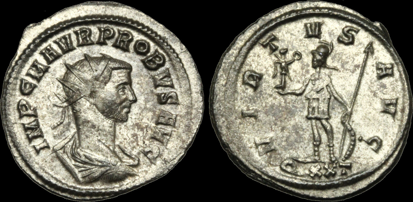 ROMAN IMPERIAL 435Cb-IICHL - PROBUS - 2nd emission of Ticinum, VIRTVS ...