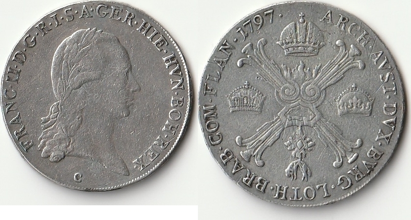 Österreicg 1/2 Kronentaler 1797 C Franz II. F-VF | MA-Shops
