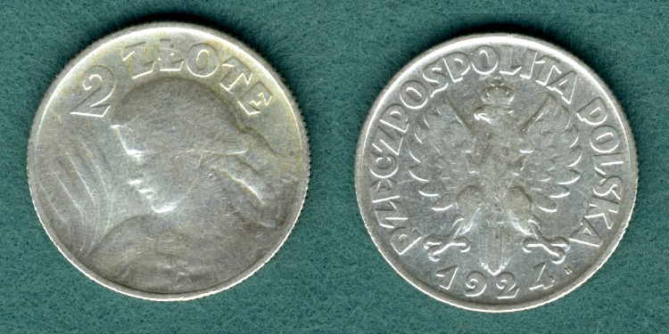 Polen 2 Zlote 1924 H Prägung Birmingham ss | MA-Shops