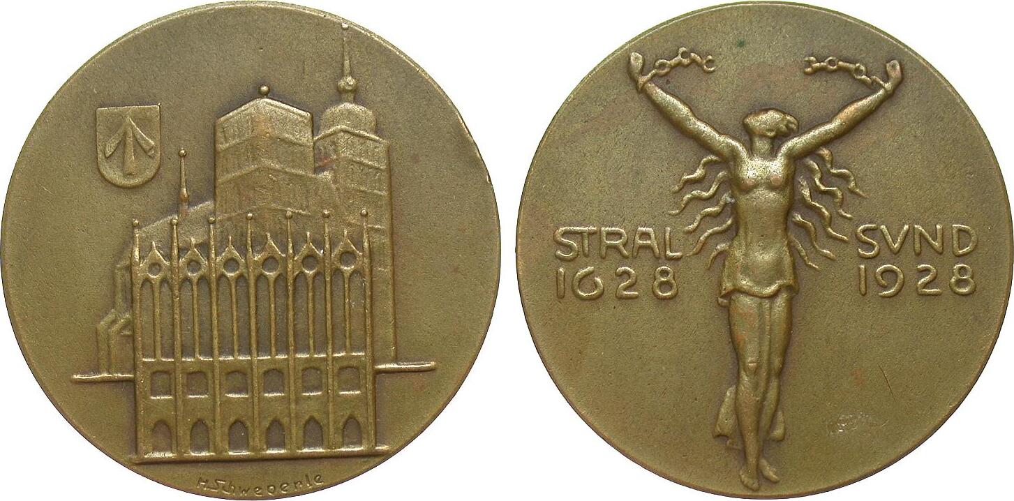 Medaillen Bronzemedaille Stralsund 1928 EF | MA-Shops