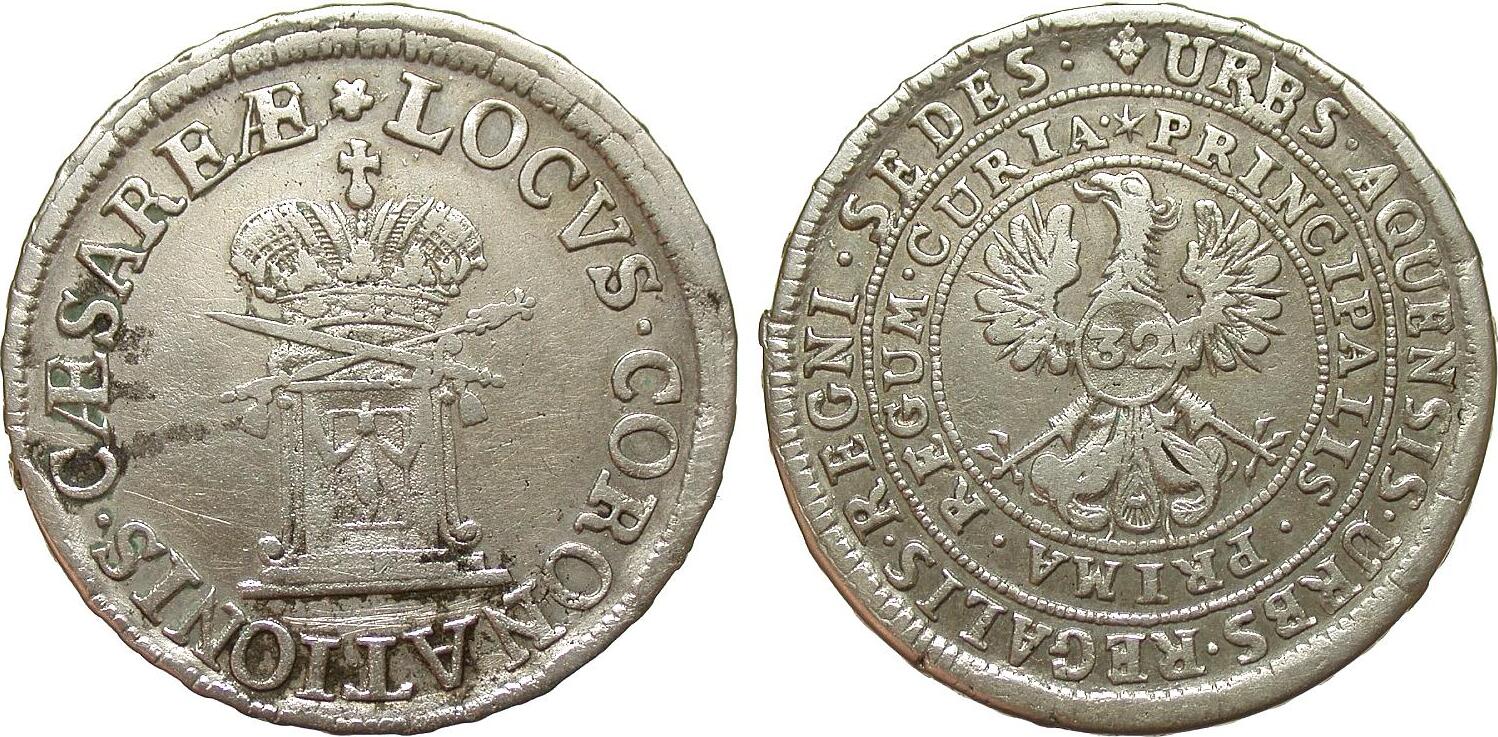 Altdeutschland bis 1871 Ratszeichen Aachen zu 32 Mark / Marck no date ...