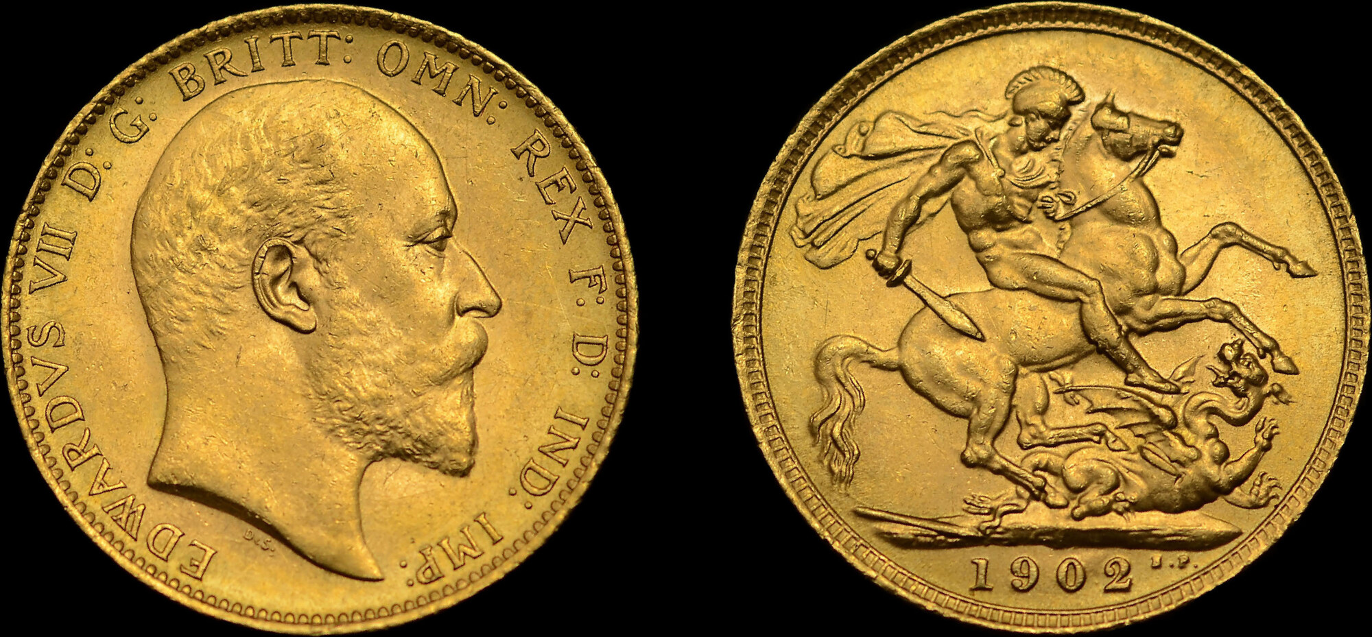 GREAT BRITAIN EDWARD VII, 1902 GOLD SOVEREIGN FROM THE SS. EGYPT SHIPWRECK, MS62 | MA-Shops