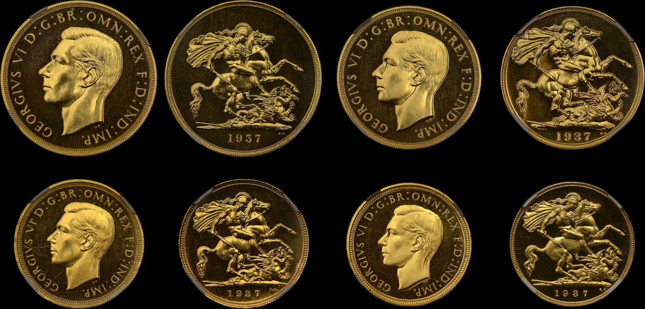 GREAT BRITAIN GEORGE VI, 1937 GOLD PROOF SET | MA-Shops