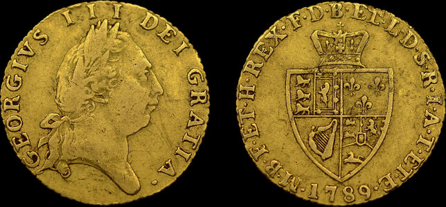 GREAT BRITAIN GEORGE III, 1789 GOLD HALF-GUINEA | MA-Shops