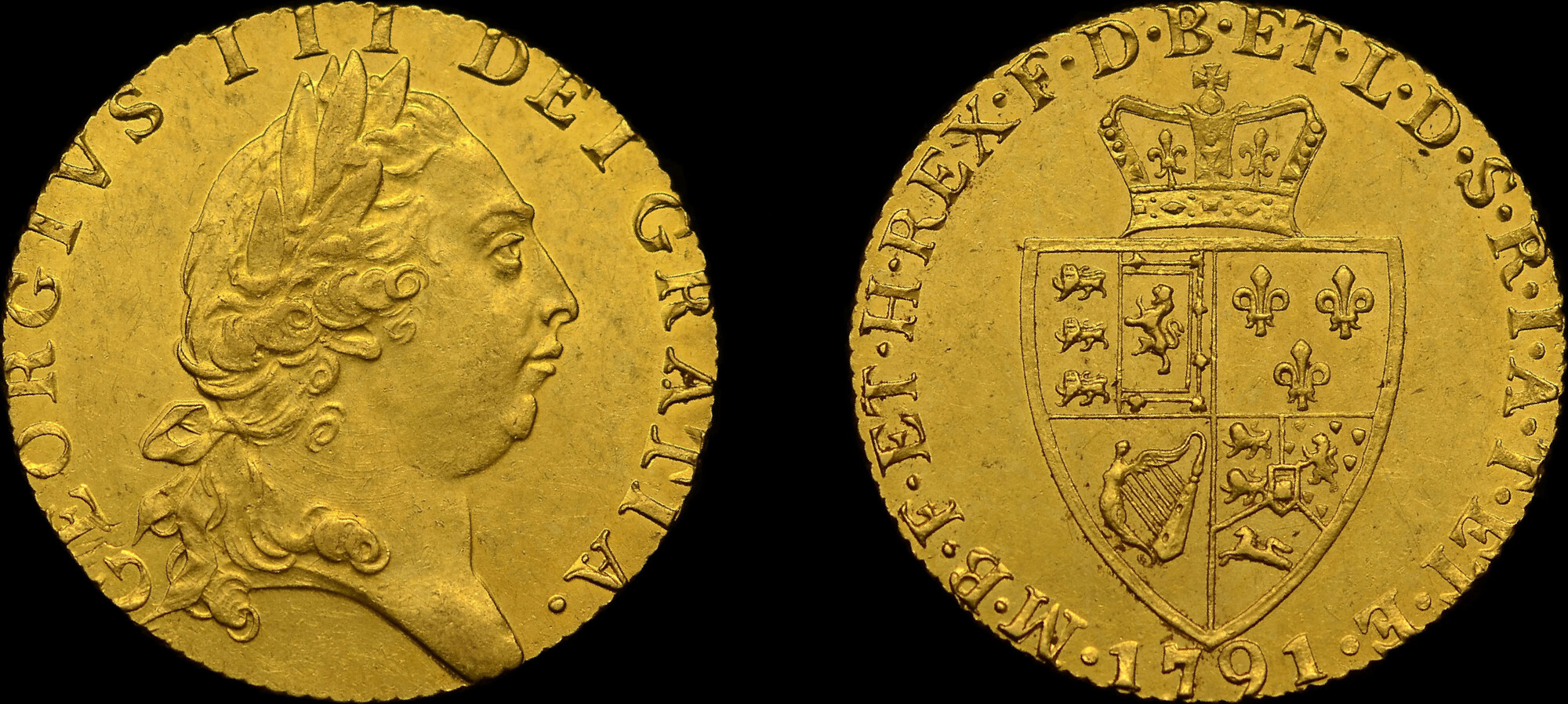 GREAT BRITAIN GEORGE III 1791 GOLD GUINEA | MA-Shops