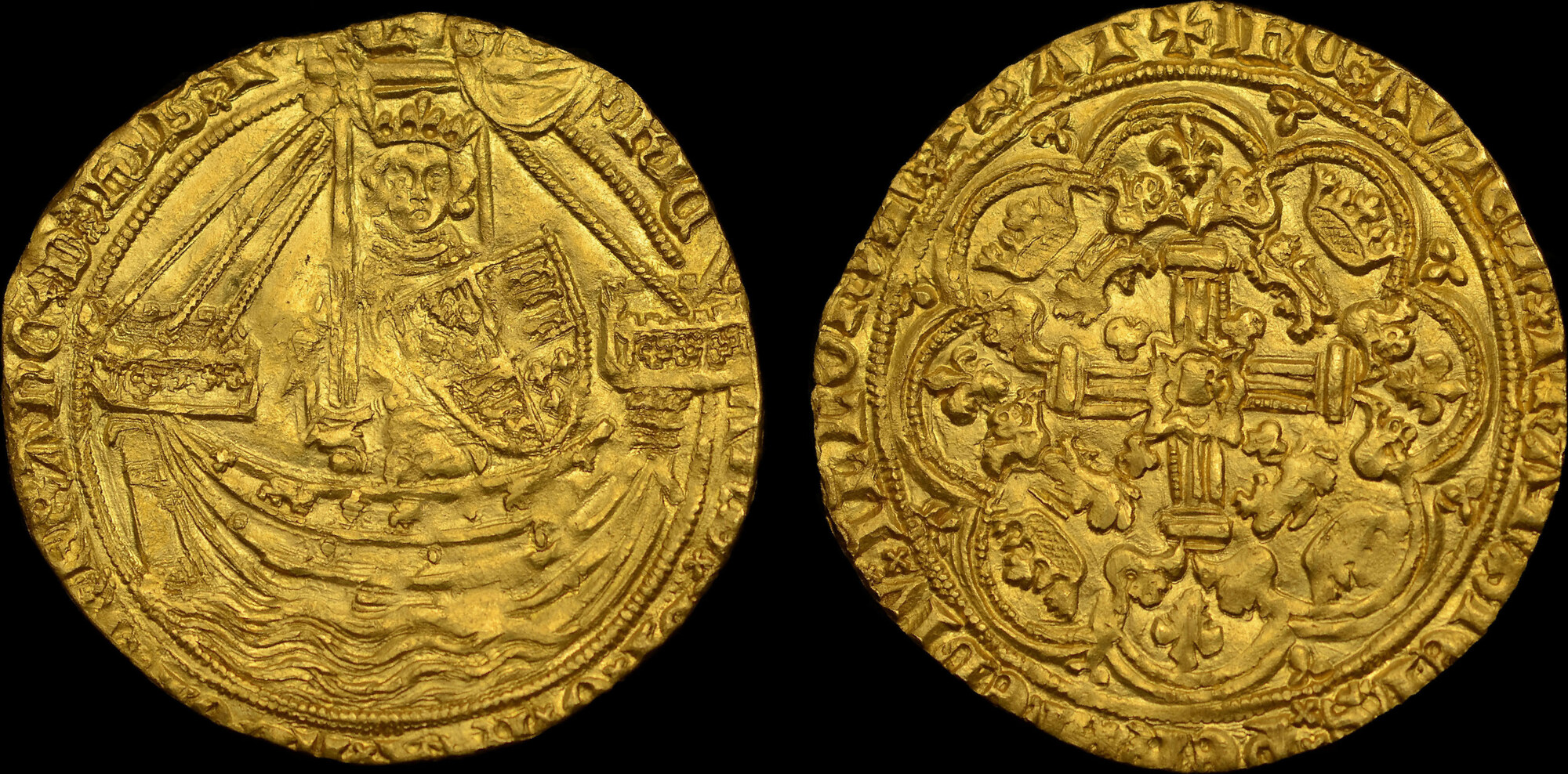 GREAT BRITAIN 1377-99 RICHARD II GOLD NOBLE, TYPE IB | MA-Shops