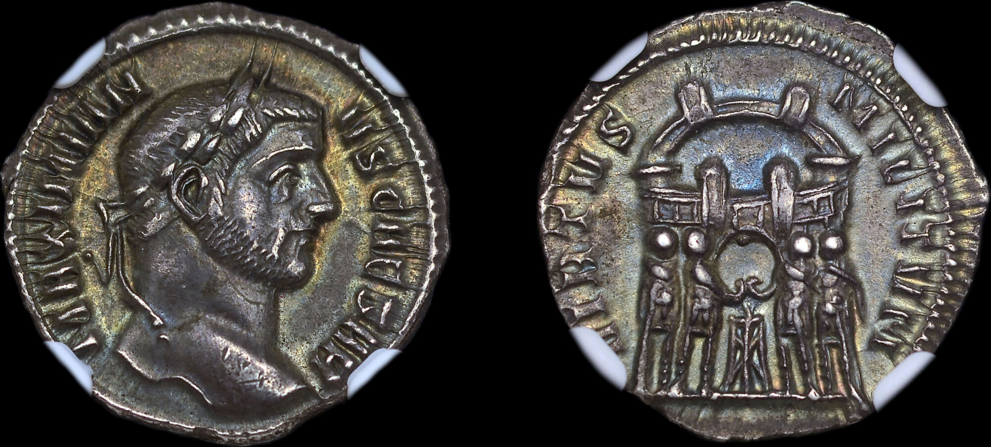 ANCIENT ROME 305-311 AD GALERIUS AS CAESAR, SILVER ARGENTEUS, TICINIUM ...