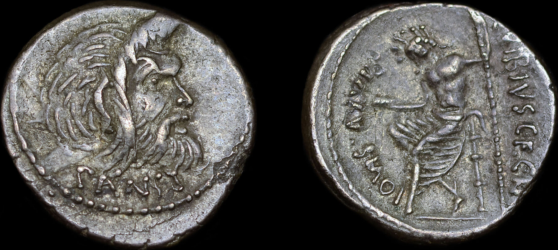 ANCIENT ROME 48 BC C. VIBIUS PANSA CAETRONIANUS, SILVER DENARIUS | MA-Shops