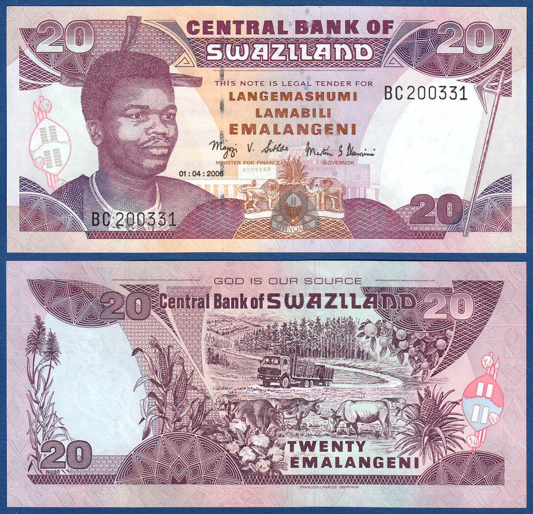SWAZILAND P.30c 20 Emalangeni 2006 UNC | MA-Shops