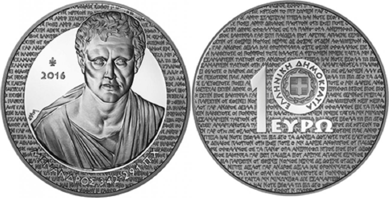 Griechenland 10 Euro 2016 Menander (342 - 291 B.C.), inkl. Etui ...