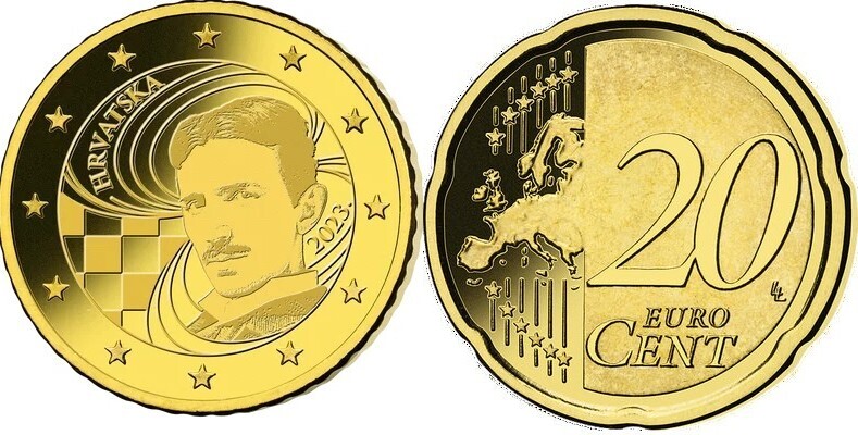 Kroatien 2023 Kursmünze, 20 cent CH UNC | MA-Shops