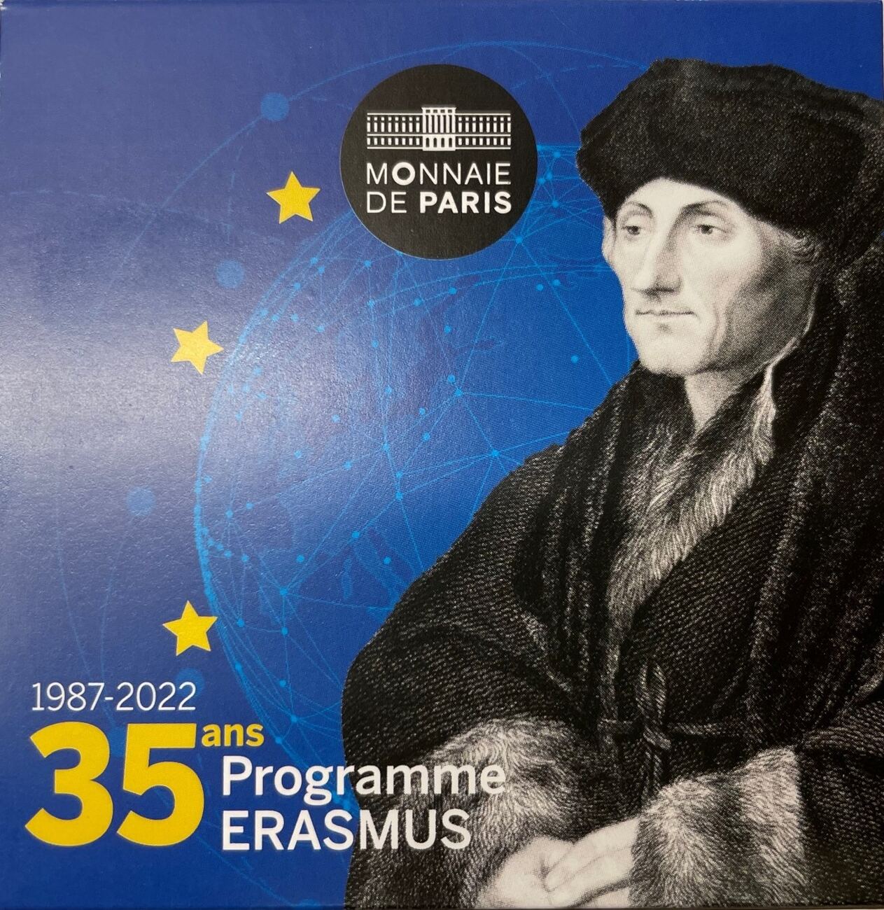 Frankreich 2 Euro 2022 35 Jahre ERASMUS-Programm - im Originaletui & Zertifikat Proof Bimetall ...