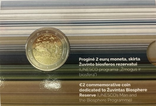 Litauen 2 Euro 2021 Zuvintas Unesco Biosphärenreservat CH UNC im ...