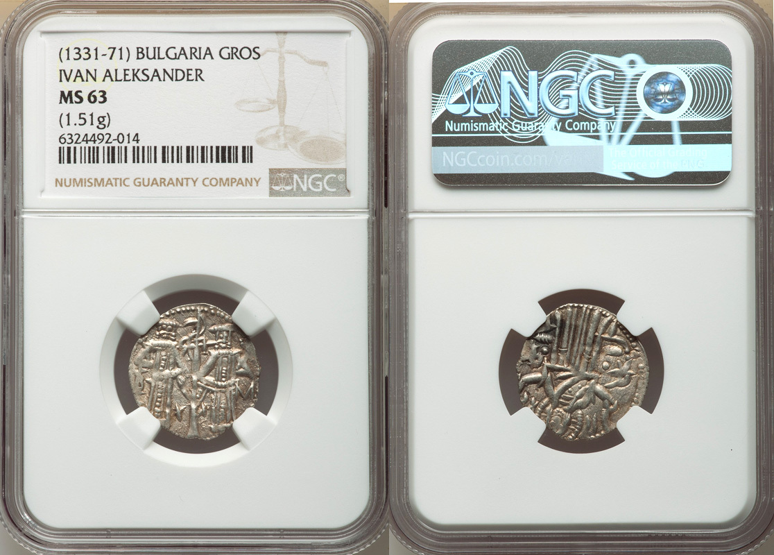 Bulgaria Ivan Aleksander (1331-1337) Silver Gros NGC MS-63 | MA-Shops