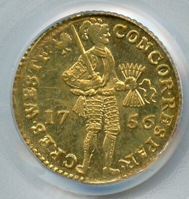 Netherlands - West Friesland 1756 Netherlands West Friesland GOLD Ducat ...