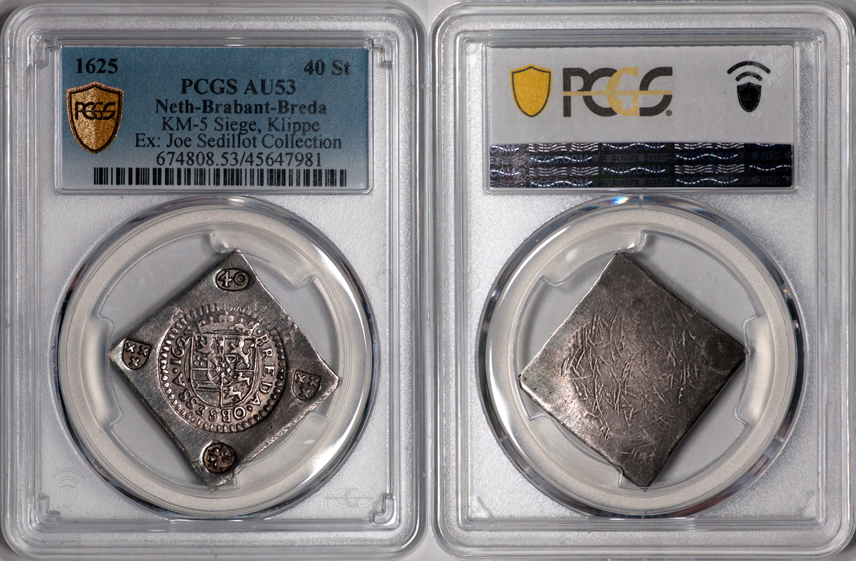 Netherland - Brabant Siege of Breda 1625 Silver Klippe 40 Stuivers PCGS ...