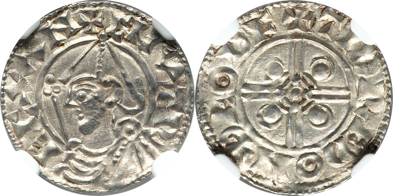 Great Britain/England Cnut (1016-1035) Silver Penny NGC MS-64 | MA-Shops