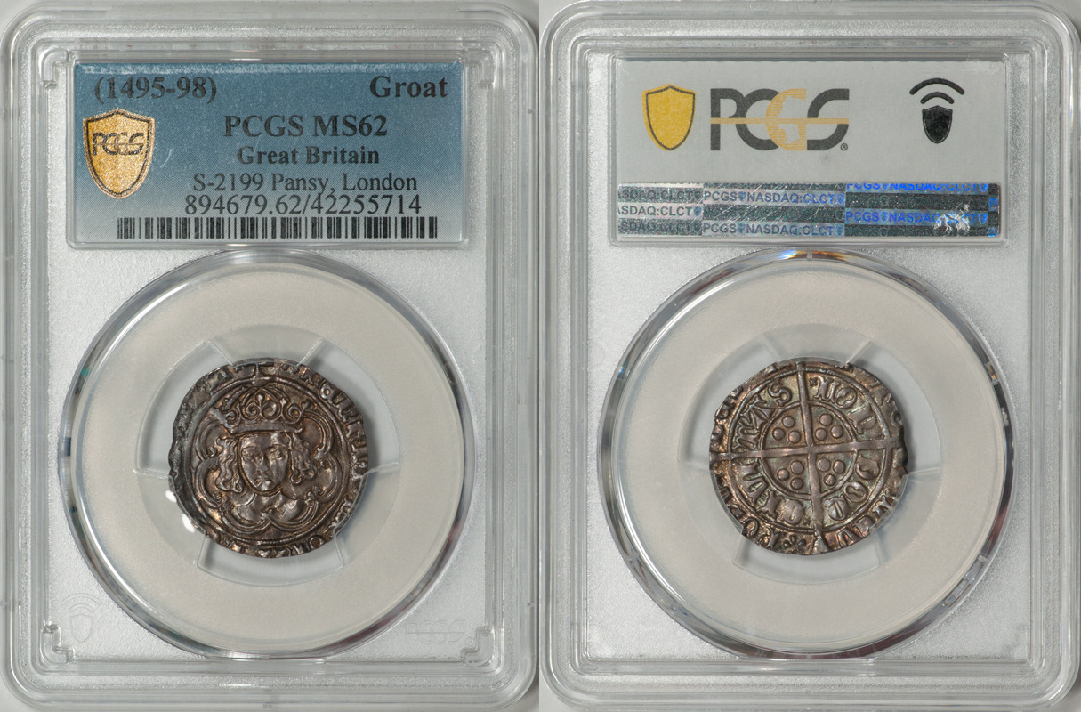 Great Britain Henry VII (1495-98) Silver Groat PCGS MS-62 | MA-Shops