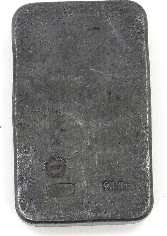 Russia USSR 1970s USSR Russia 3 OZ SILVER VINTAGE OLD HAND POURED BAR ...