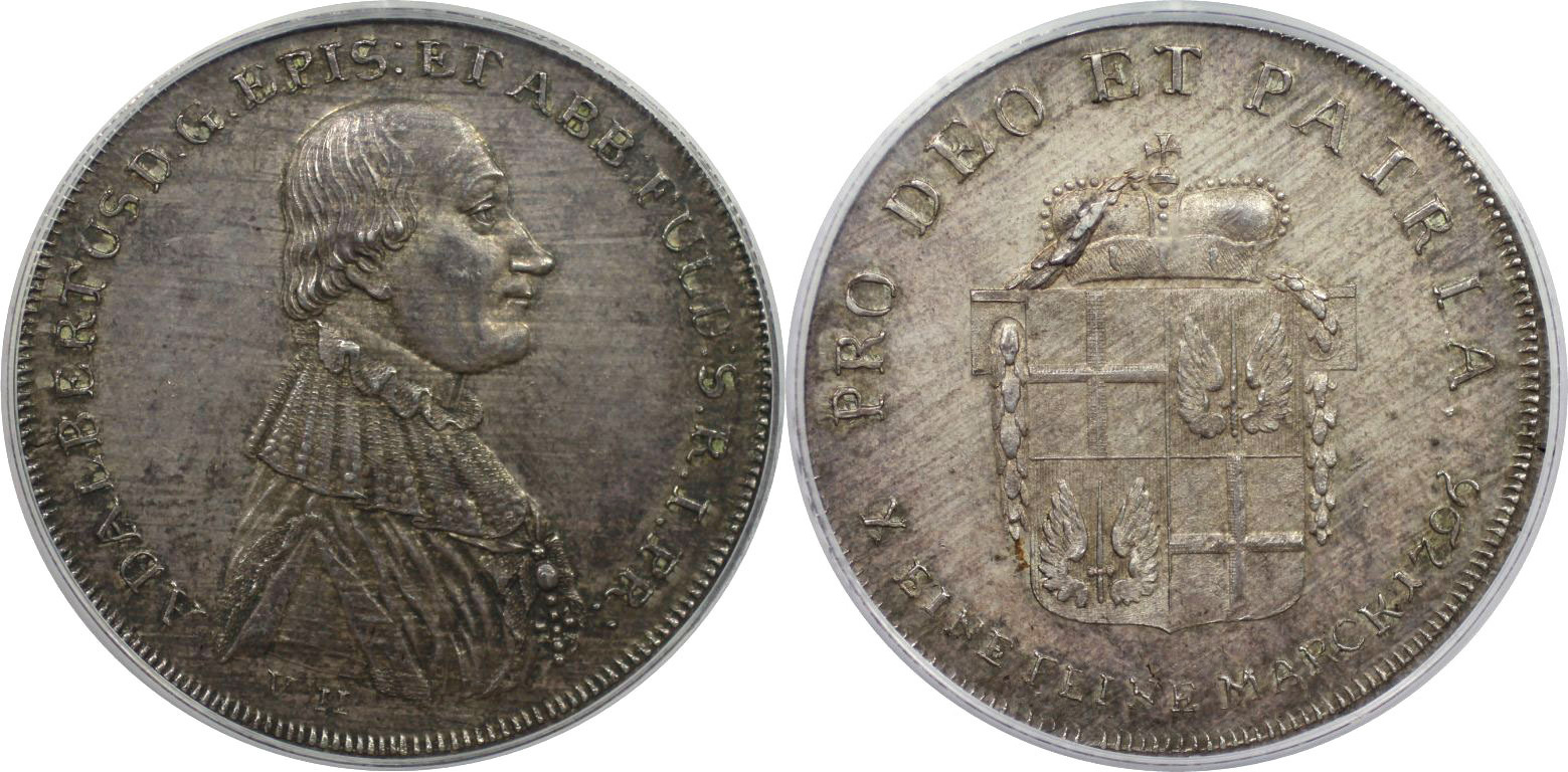 GERMANY Fulda 1796-VH Adalbert III von Harstall Taler PCGS MS 64 | MA-Shops