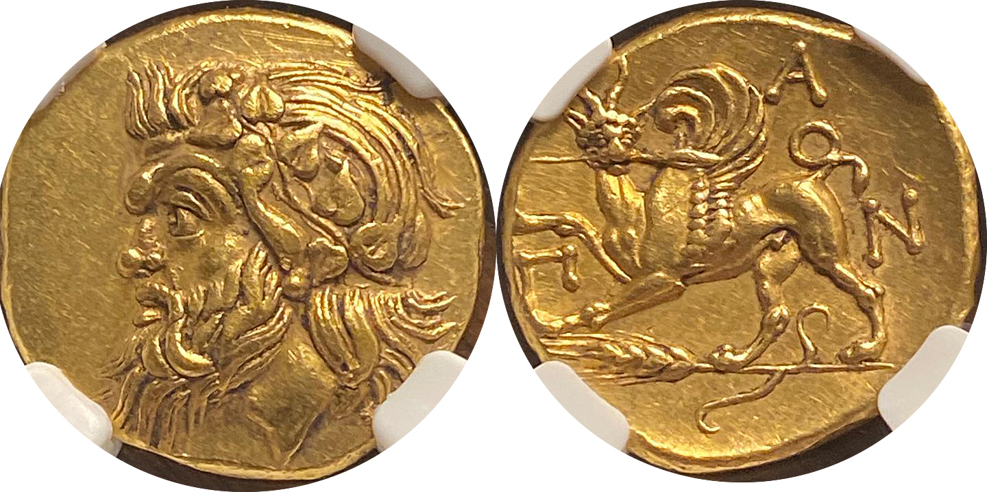 BOSPORUS,PANTICAPAEUM c.340-320 BC CIMMERIAN BOSPORUS. Panticapaeum. Ca ...