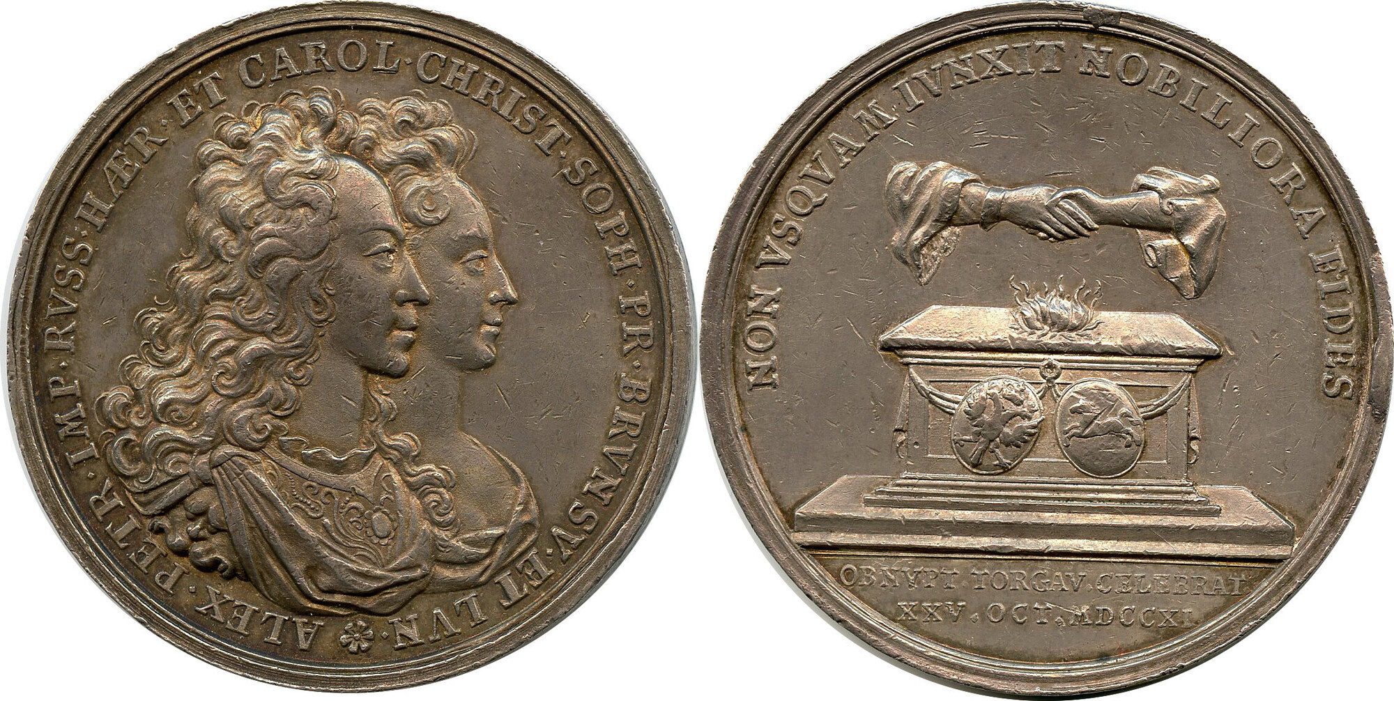 Russia Germany Medal 1711 Marriage of Tsarevich Alexey Petrovich and ...