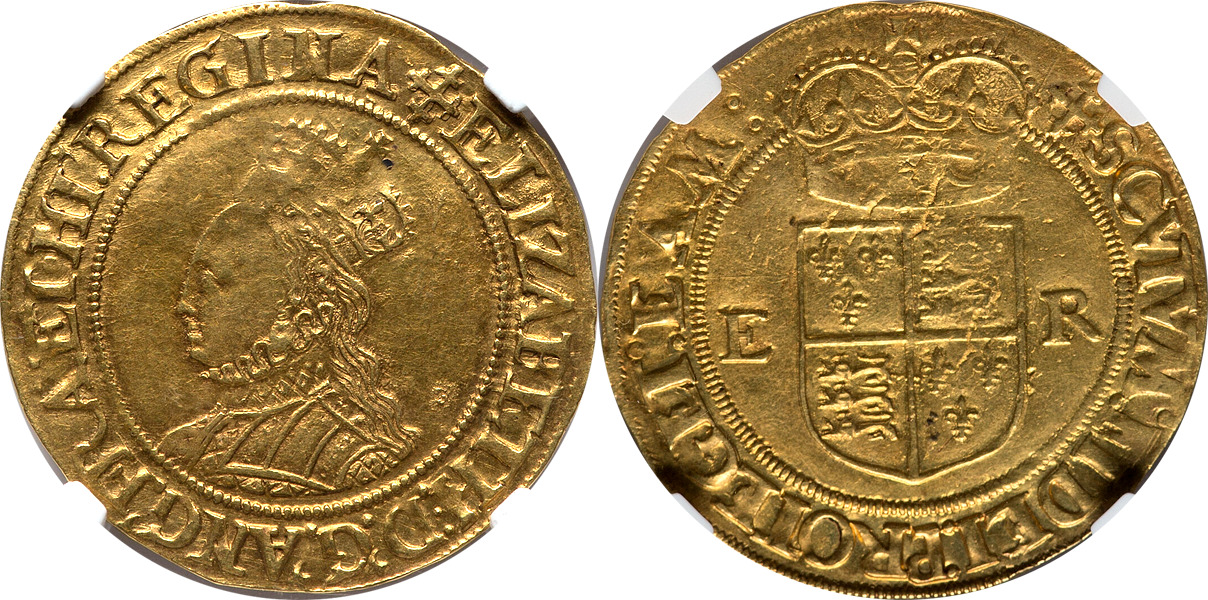 Great Britain Elizabeth I Gold 1/2 Pound Tower mint (1560-61) NGC UNC ...