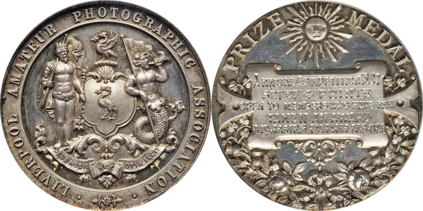 Great Britain G.Britain 1897 Silver Liverpool Amateur Photographic Association Medal PCGS SP64 ...