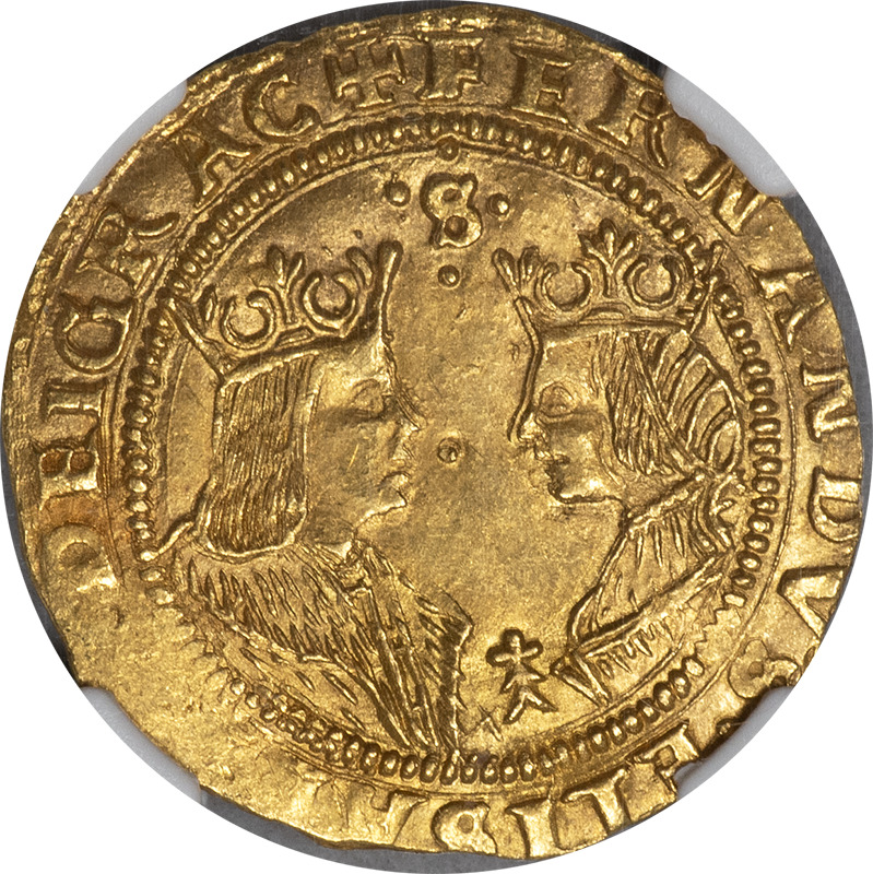 Spain Ferdinand & Isabella (1476-1516) Gold 2 Excelentes NGC MS-64 | MA ...