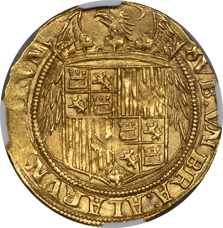 Spain Ferdinand & Isabella (1476-1516) Gold 2 Excelentes NGC MS-64 | MA ...