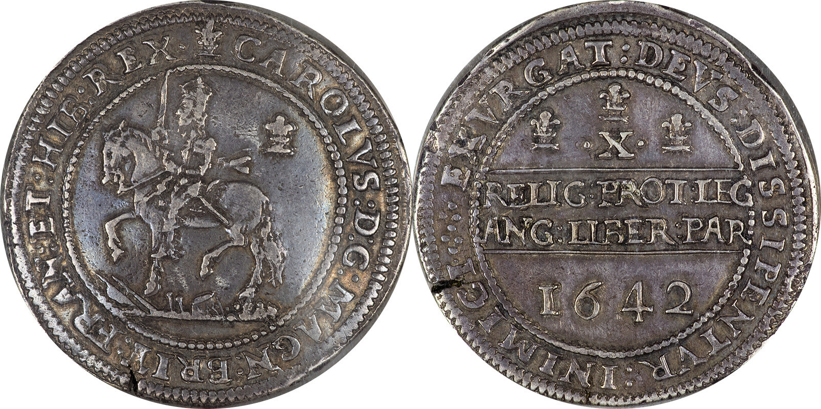 Great Britain 1642 Charles I Silver Declaration Half Pound Oxford Mint ...