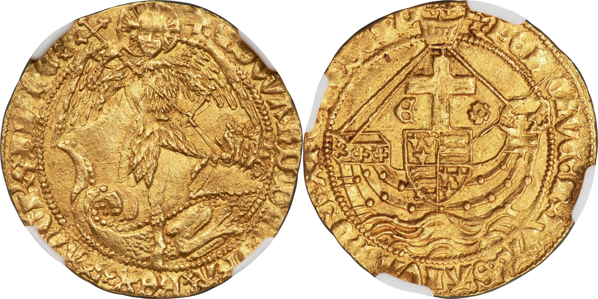 (1477-80) England Edward IV (Second Reign, 1471-1483) gold Angel (1477 ...