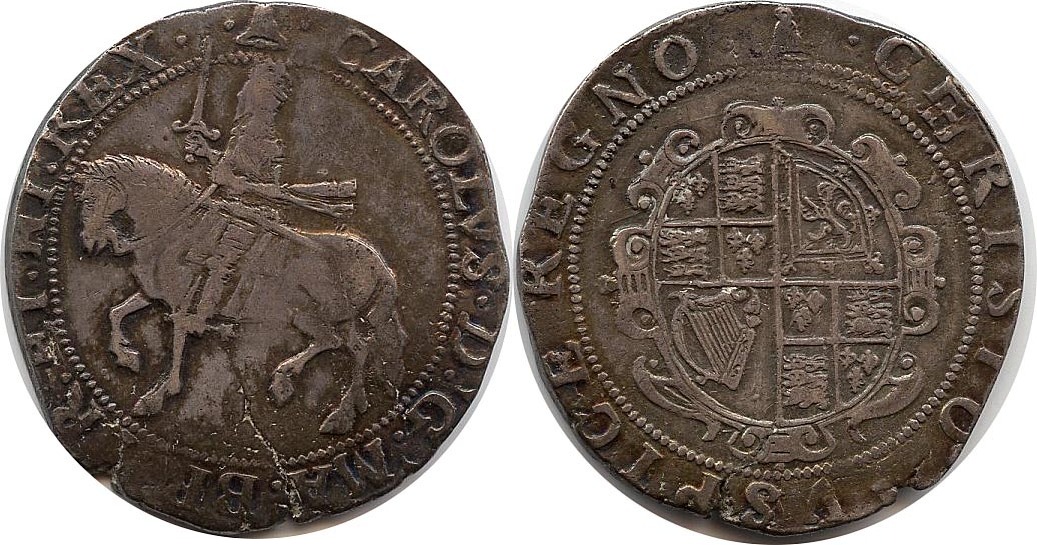 1/2 crown Great Britain, Half Crown, Charles I, Cir. 1634-1635 NGC VF ...