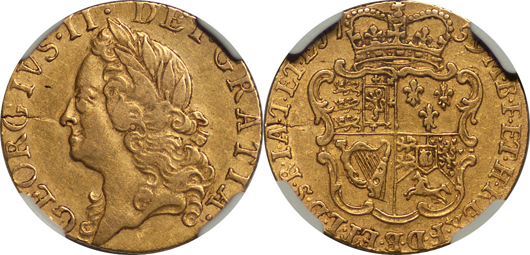 Great Britain 1759 George II Gold Half Guinea NGC VF DETAILS | MA-Shops
