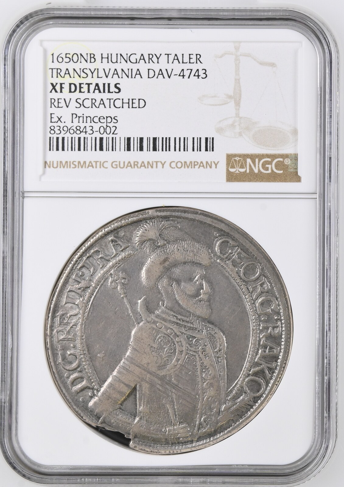 HUNGARY TRANSYLVANIA Taler Thaler 1650NB George Rákóczi II (1648-1660 ...