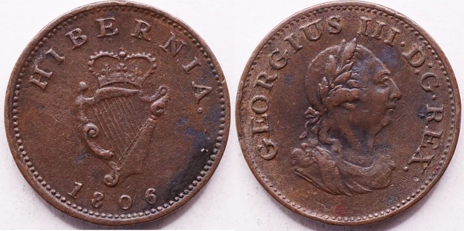 Ireland farthing 1806 George III VF/VF+ | MA-Shops