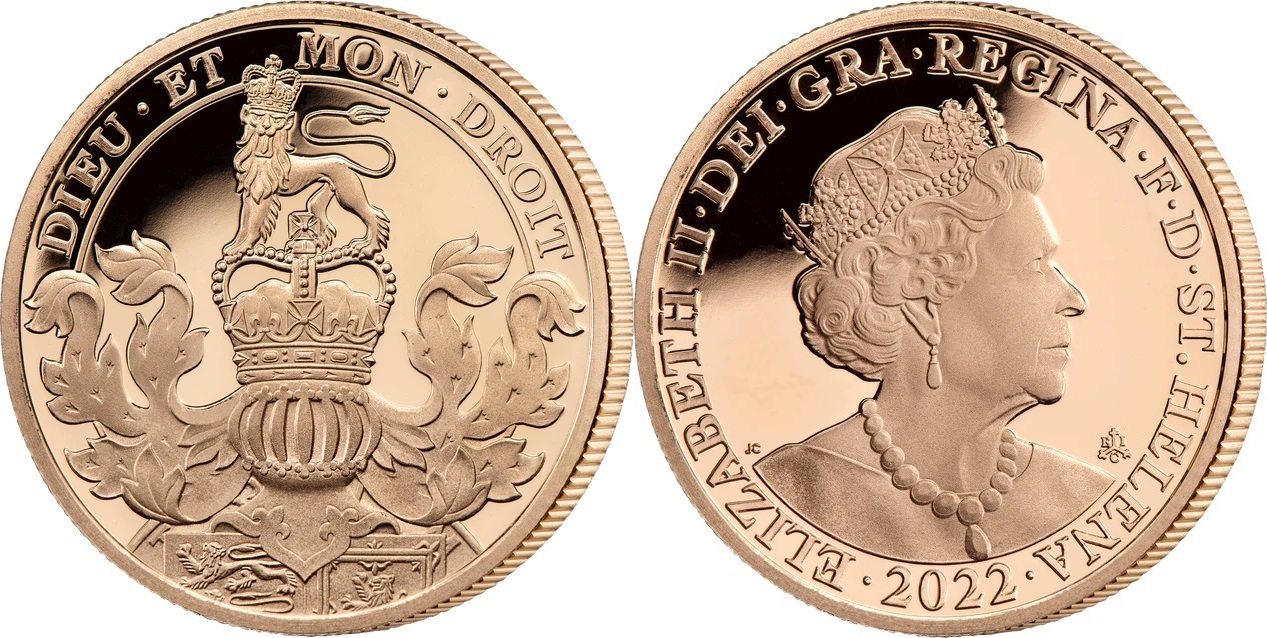 St. Helena 1£ 2022 Gold Coin Sovereign Proof | MA-Shops