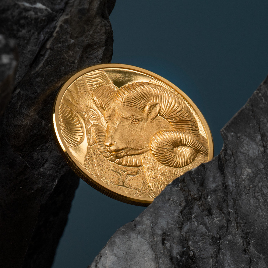 Mongolei 25000 Togrog 2022 1 oz Gold Coin Magnificent Argali PP | MA-Shops