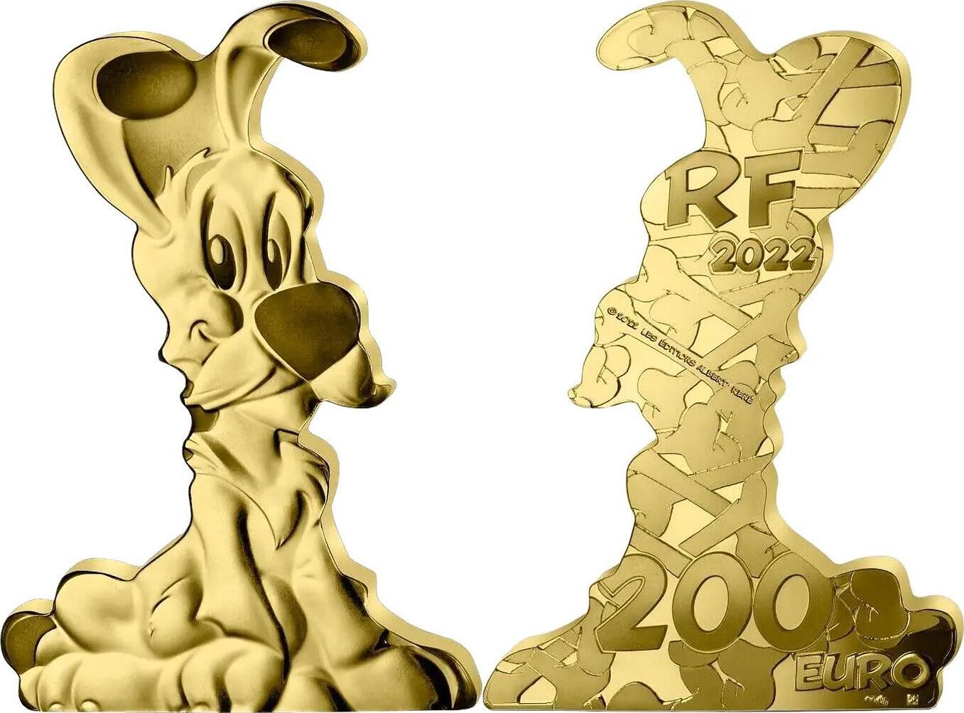Frankreich 200€ 2022 1 oz Gold Coin Asterix Series - Idefix PP | MA-Shops