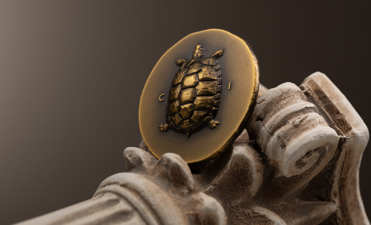 Cook Inseln 250$ 2023 1 oz Gold Coin Tortoise Antique Finish | MA-Shops