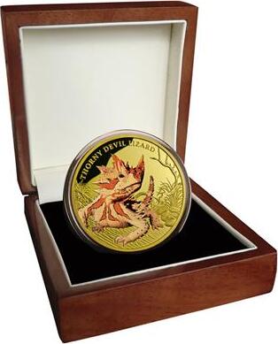 Niue 100$ 2015 1 oz Gold Coin Reptiles - Thorny Devil Lizard PP | MA-Shops
