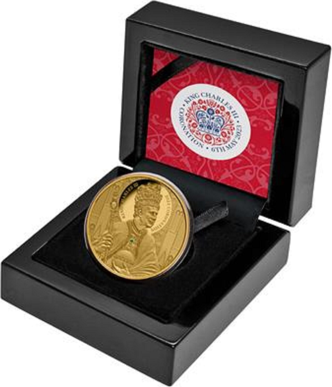 Niue 100$ 2023 1 oz Gold Coin Coronation King Charles III - with Emerald PP | MA-Shops