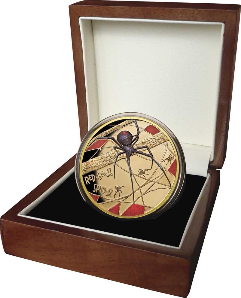 Niue 100$ 2018 1 oz Gold Coin Deadly & Dangerous - Red-Back Spider ...