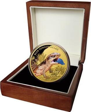 Niue 100$ 2016 1 oz Gold Coin Reptiles - Blue Tongue Lizard PP | MA-Shops