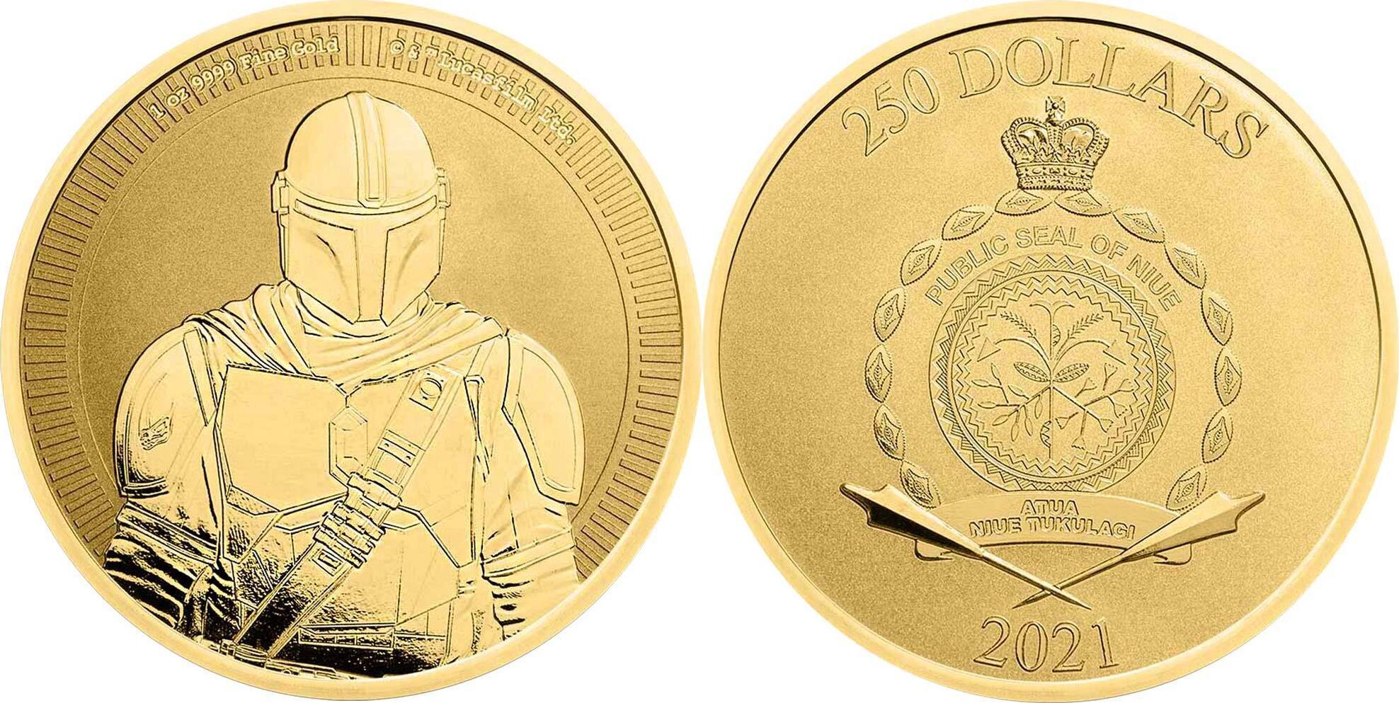 Niue 250$ 2021 1 oz Gold Coin STAR WARS - The Mandalorian BU | MA-Shops