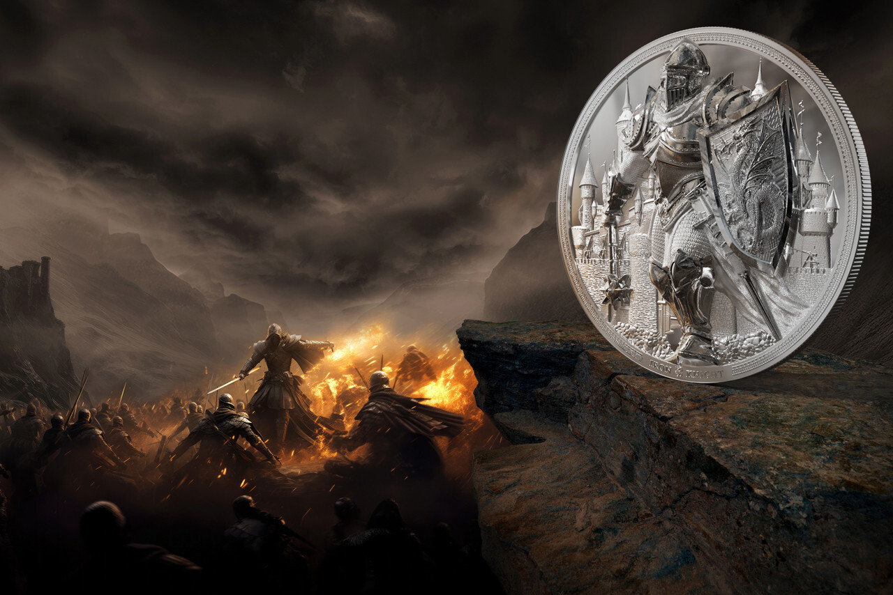Cook Inseln 25$ 2024 5 oz Silver Coin Iron Knight Proof | MA-Shops