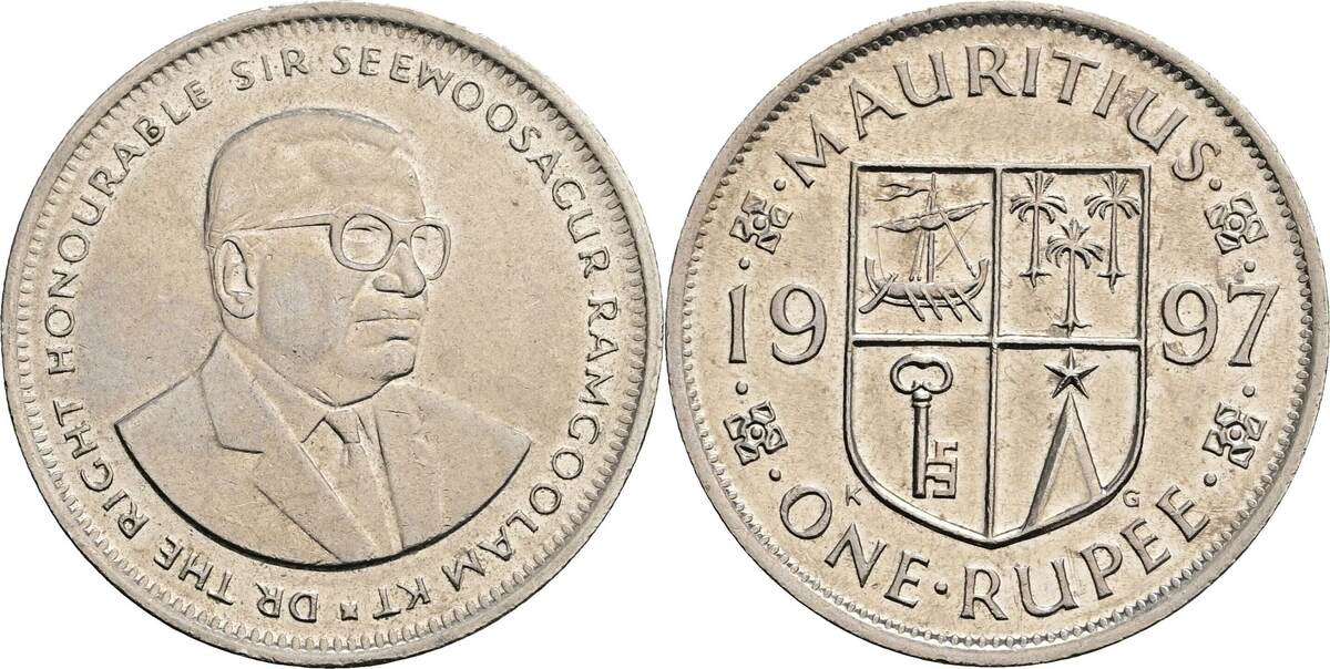 Mauritius, 1 Rupee 1997 VF+ / vz | MA-Shops