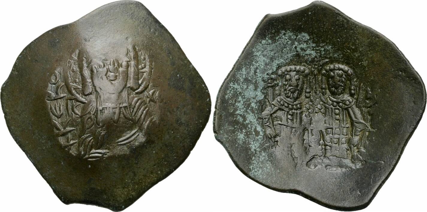 1195-1203 Byzanz Alexius III Angelus-Comnenus Billon Aspron Trachy ...