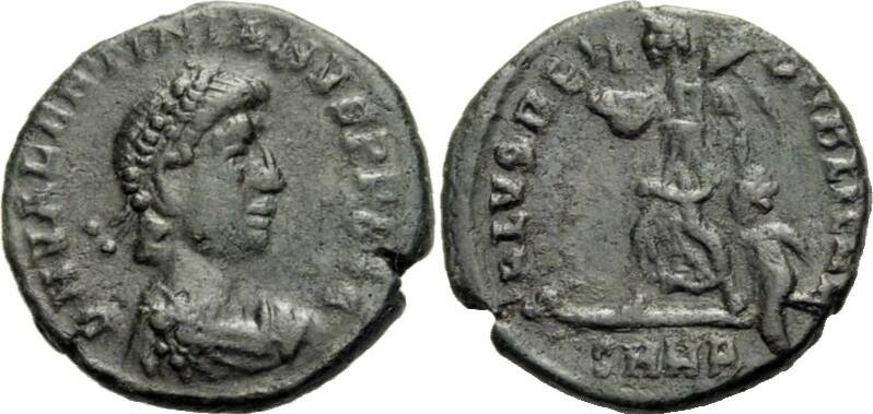 Römisches Kaiserreich Valentinianus II Nummus Heraclea 388-392 SALVS ...